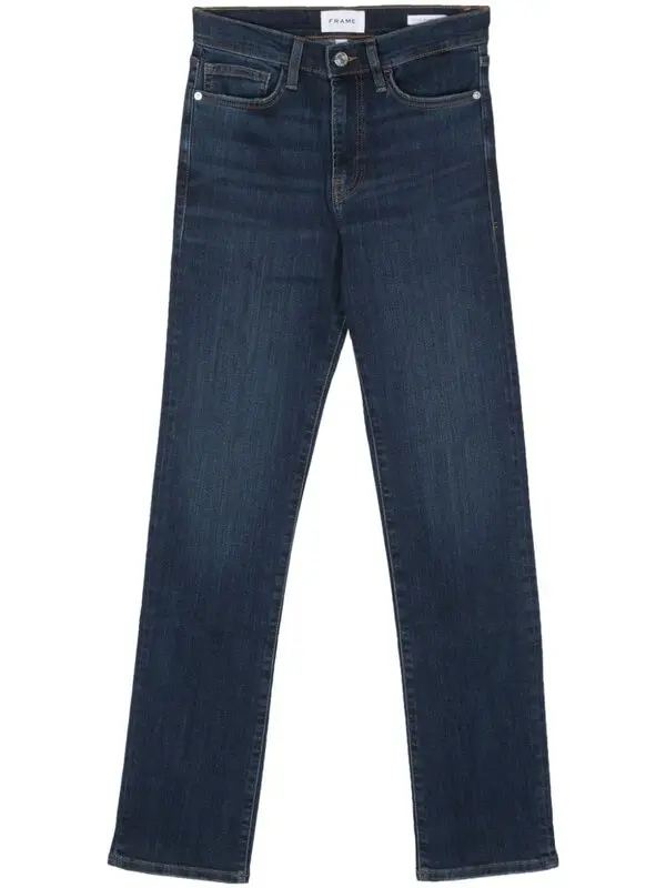 FRAME Straight-leg Jeans With Whiskering