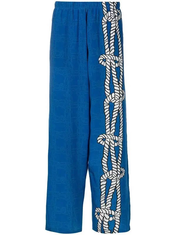 AMIR SLAMA Knot-print Trousers