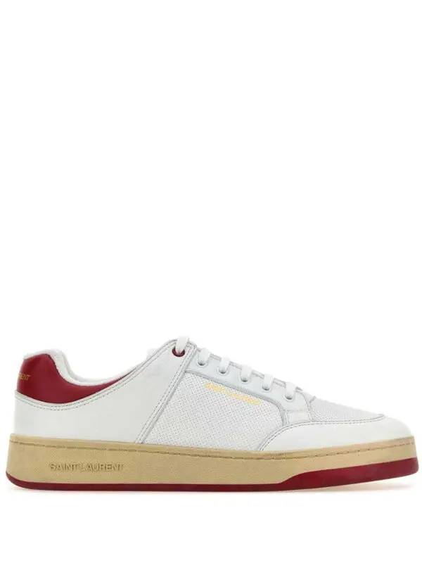 Saint Laurent Sl/61 Leather Sneakers - White