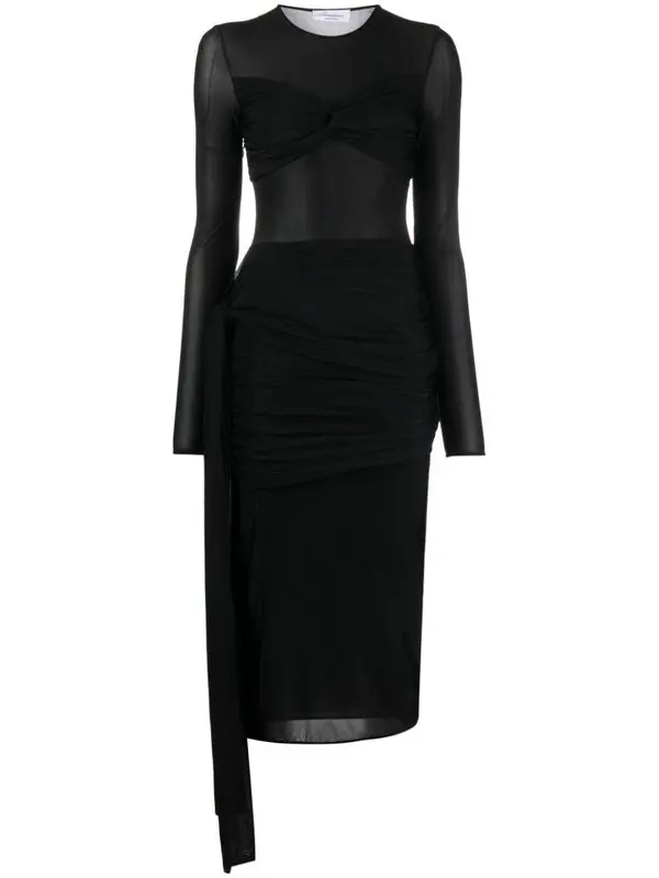 Blumarine Draped-detail Midi Dress