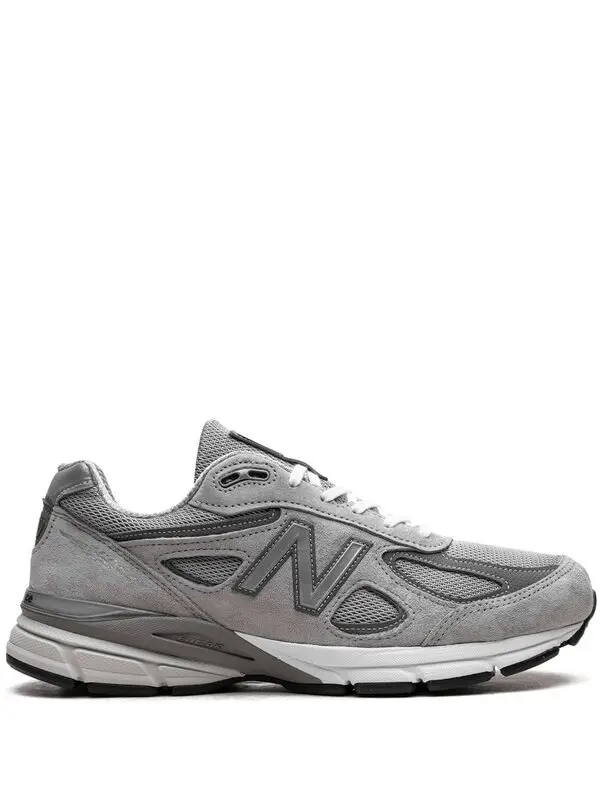 NEW BALANCE Made In Usa 990v4 Leather Sneakers - Grey