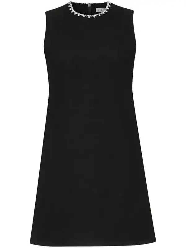 Area Crystal-embellished Cutout Mini Dress - Black