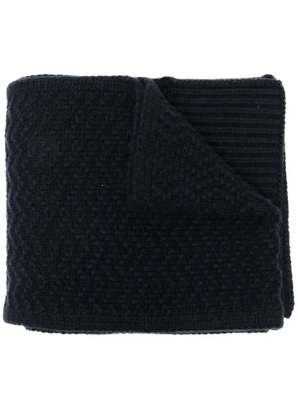 Thom Browne Ribbed-knit Scarf - Blue