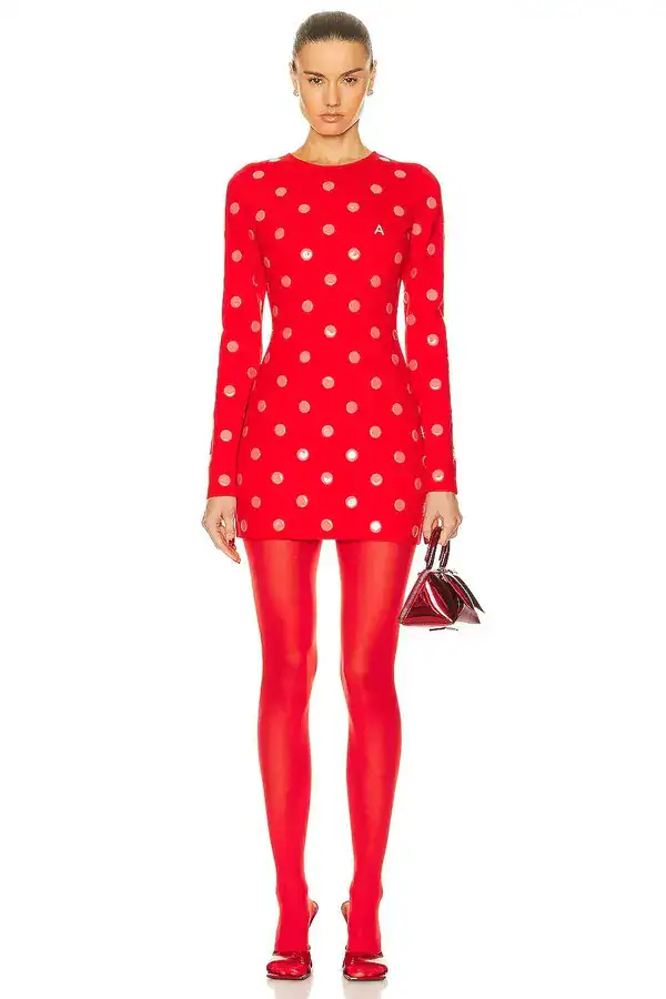 knee length dresses for ladies Rails Celano Ruffled Hem Dress - Coco Polka Dots