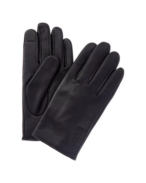 Buy Hugo Boss Leather Gloves Black At 48 Off Editorialist