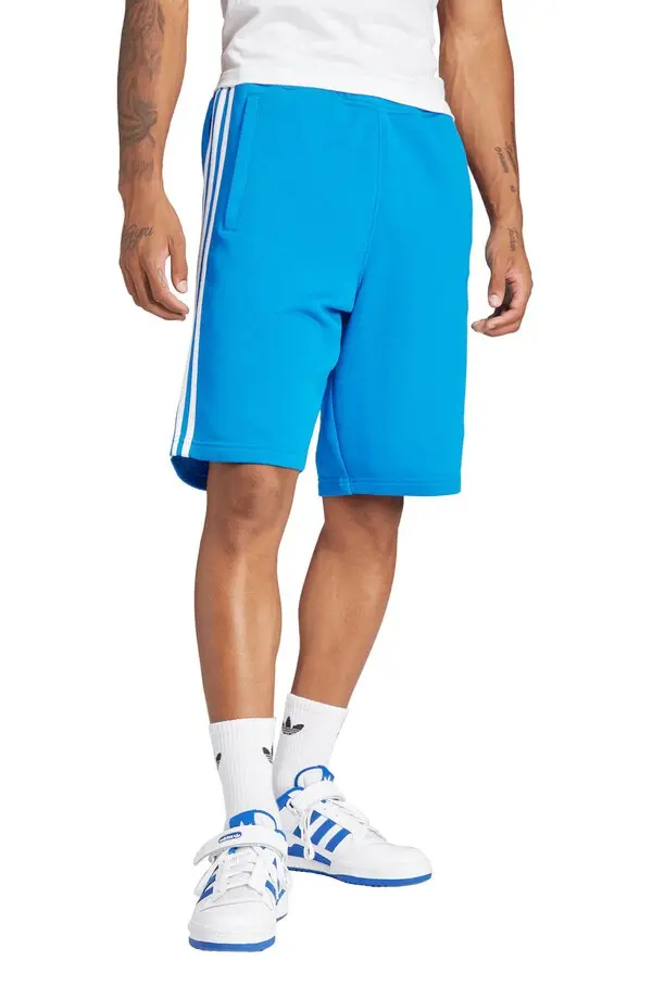 Adidas Adicolor 3-stripes Cotton French Terry Shorts - Bluebird ...