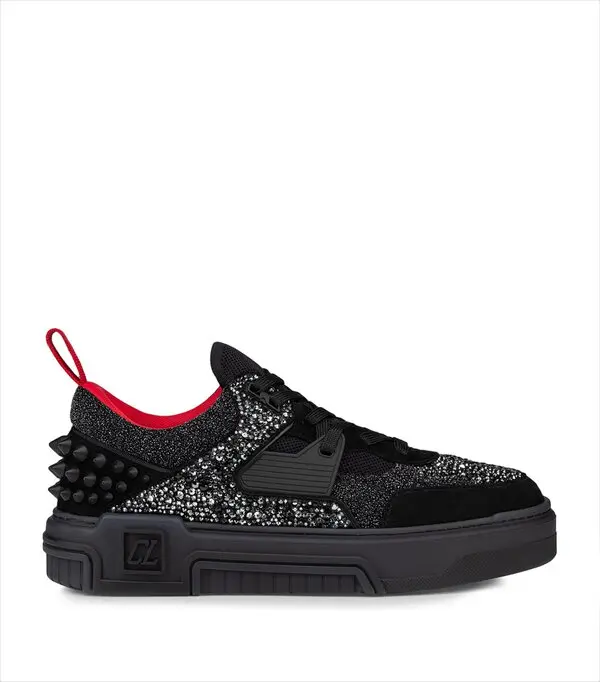CHRISTIAN LOUBOUTIN Astroloubi Strass Sneakers - Black