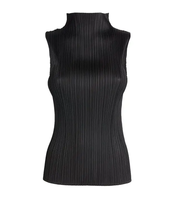 Issey Miyake Sleeveless Basics Top - Black