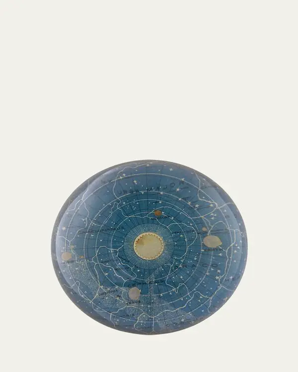 JOHN DERIAN Blue Universe Dome Paperweight
