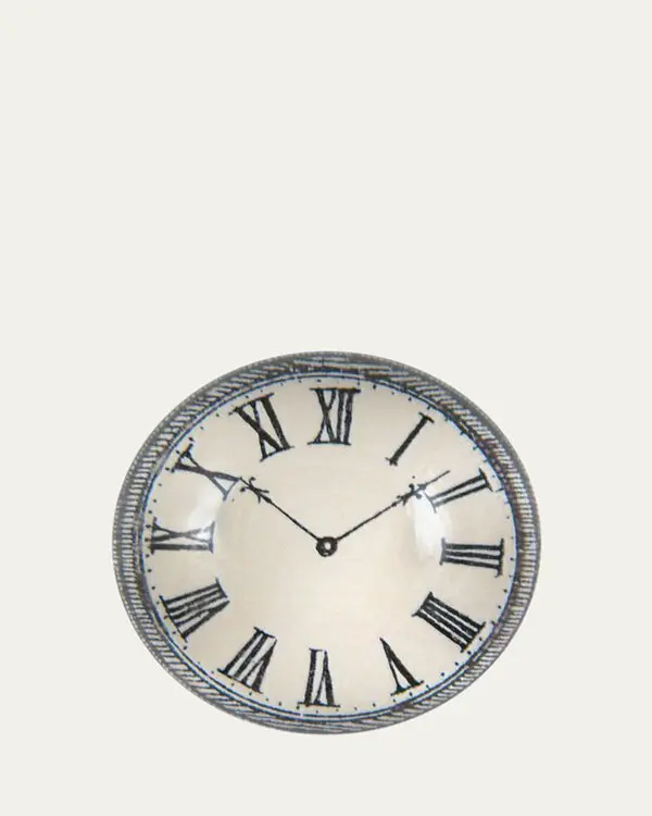 JOHN DERIAN Black & White Clock Dome Paperweight