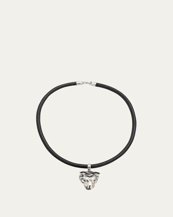 LOIS SASSON DESIGN Sterling Silver And 14k Rose Gold Tiger Pendant Necklace - One-color