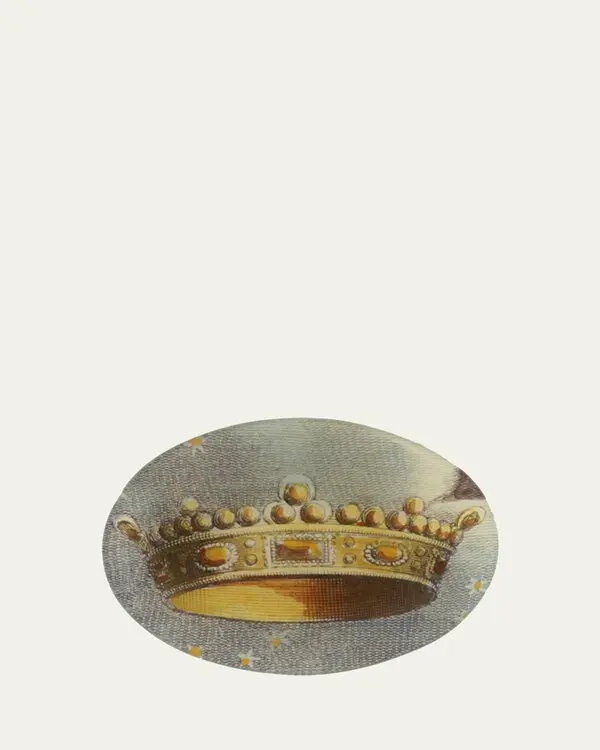 JOHN DERIAN Crown Decorative Oval Tray