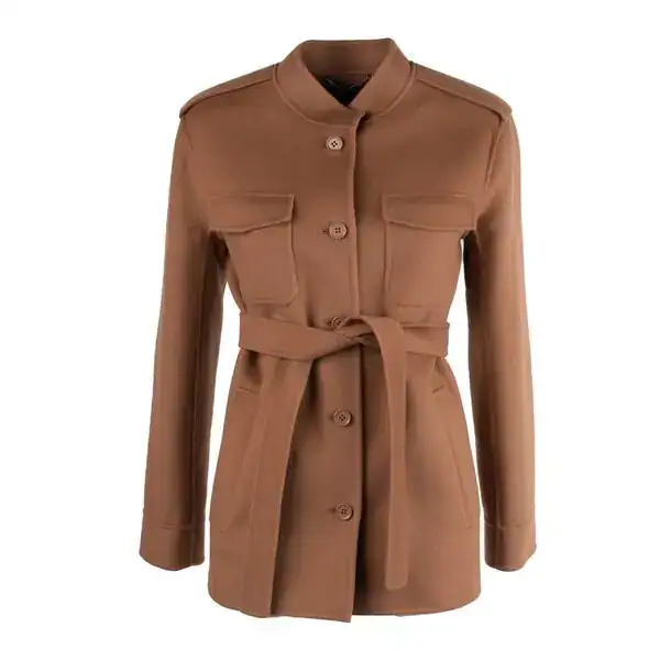 Buy Max Mara Wool Safari Jacket - Brown At 26% Off | Editorialist