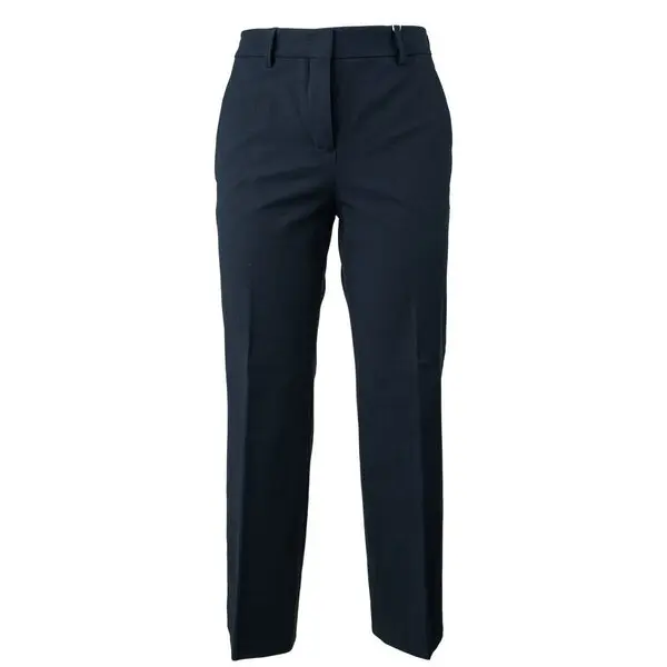 VIA MASINI 80 Straight Leg Cotton Trousers