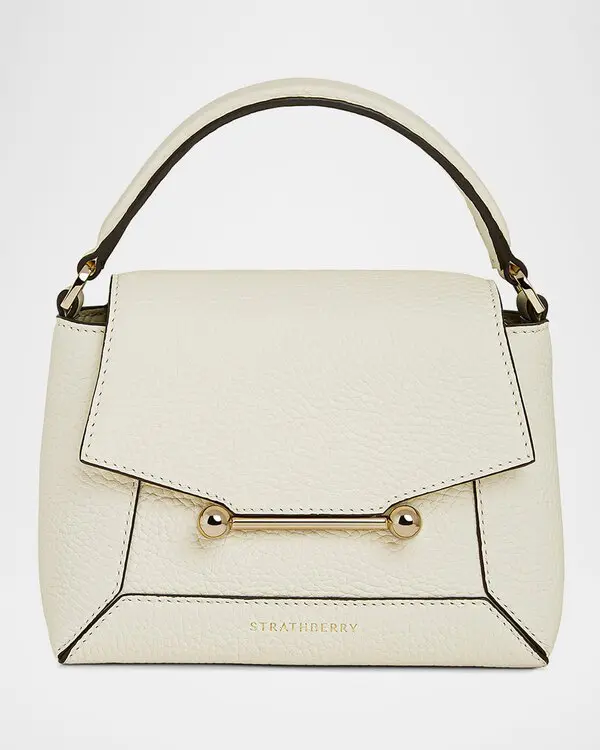 Strathberry Mosaic Nano Top Handle Bag - Vanilla