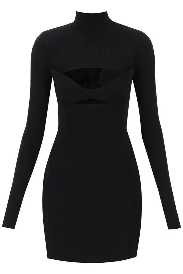 Buy MUGLER Cutout Bust Mini Dress Black At 33 Off Editorialist