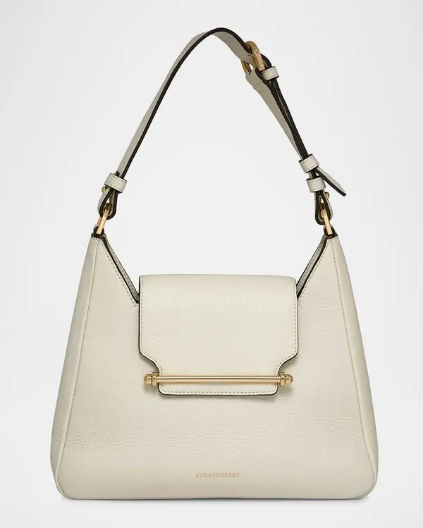Strathberry Multrees Grain Leather Hobo Bag - Vanilla