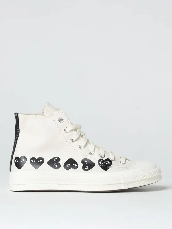 COMME DES GARÇONS PLAY X CONVERSE High Top Sneakers - White