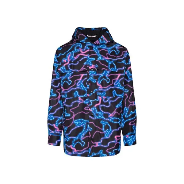 Valentino Garavani Printed Hooded Jacket - Blue