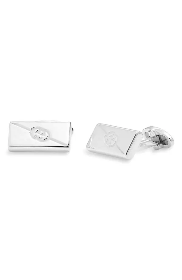 Gucci Interlocking-g Tag Sterling Cuff Links - Silver | Editorialist