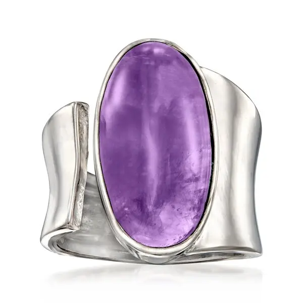 Buy ROSS-SIMONS Amethyst Wrap Ring In Sterling Silver - Purple At 46% ...