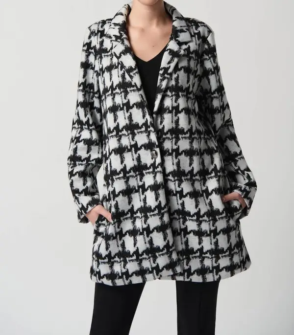 Joseph Ribkoff Black and White Knitted Jacket 203084 110 main image 0