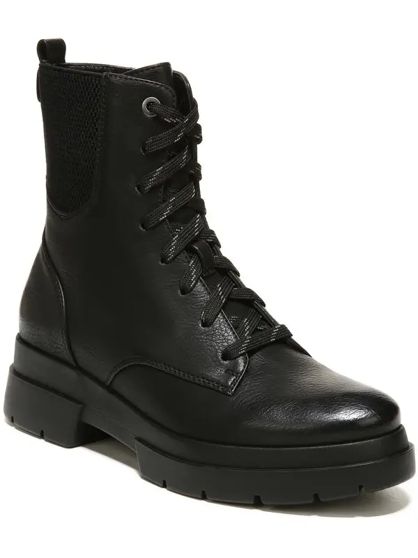 Buy Naturalizer Ozzy Faux Leather Ankle Combat & Laceup Boots - Black ...