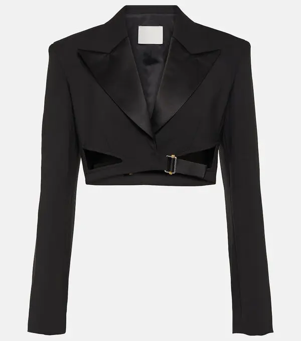 DION LEE Buckle-detail Cropped Blazer