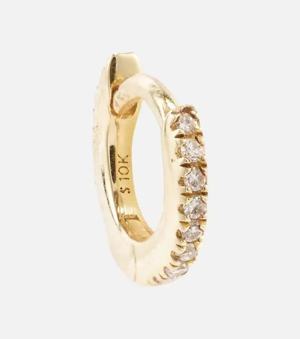 STONE AND STRAND 10kt Hoop Earrings With Diamonds