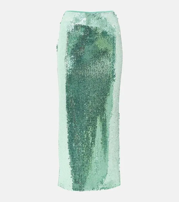 David Koma Sequined Midi Skirt