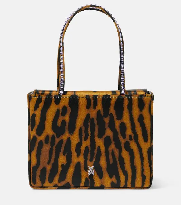 Amina Muaddi Superamini Leopard-print Tote Bag