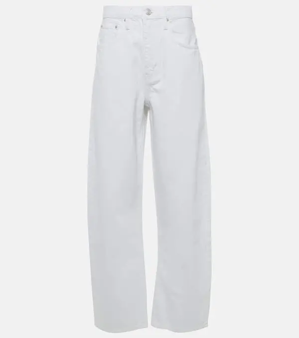 FRAME Long Barrel High-rise Jeans - White