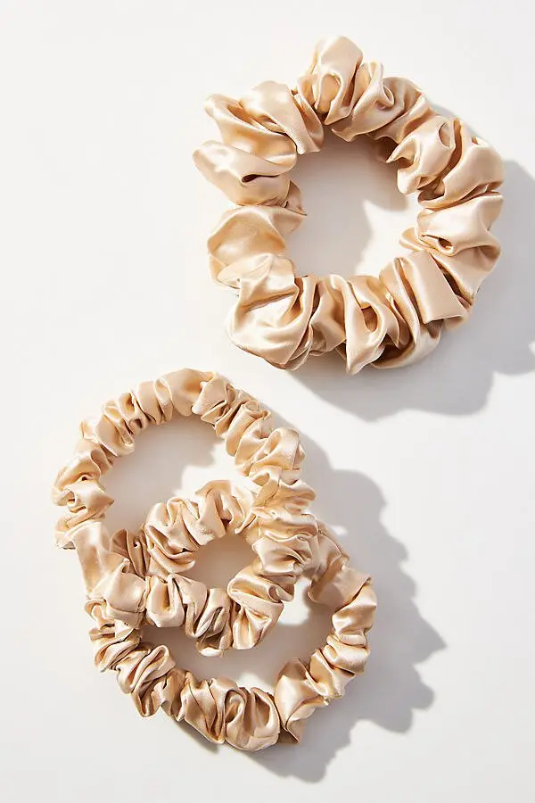 Slip Back To Basics Assorted Scrunchie Set - Blonde