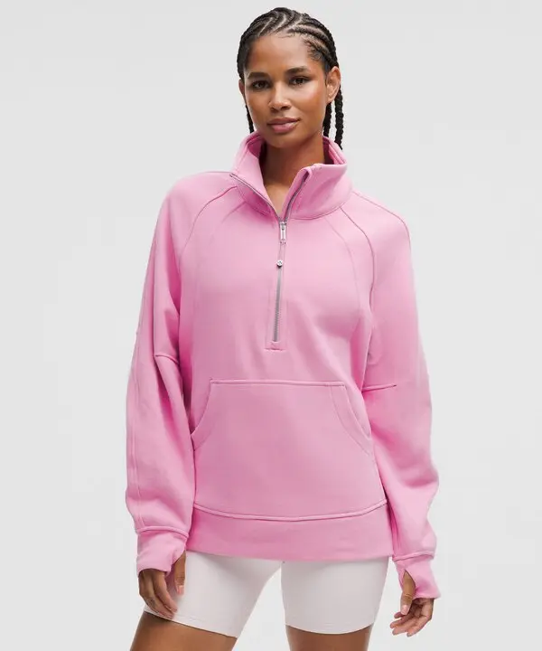 Lululemon Scuba Oversized Funnel-neck Half Zip - Pink Frosting
