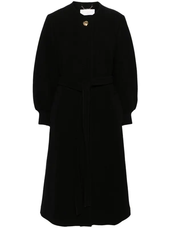 Chloé Balloon-sleeve Coat - Black | Editorialist