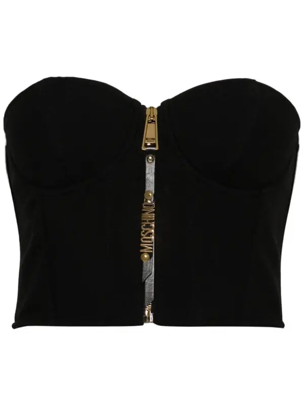 Moschino Zip-up Bustier Top