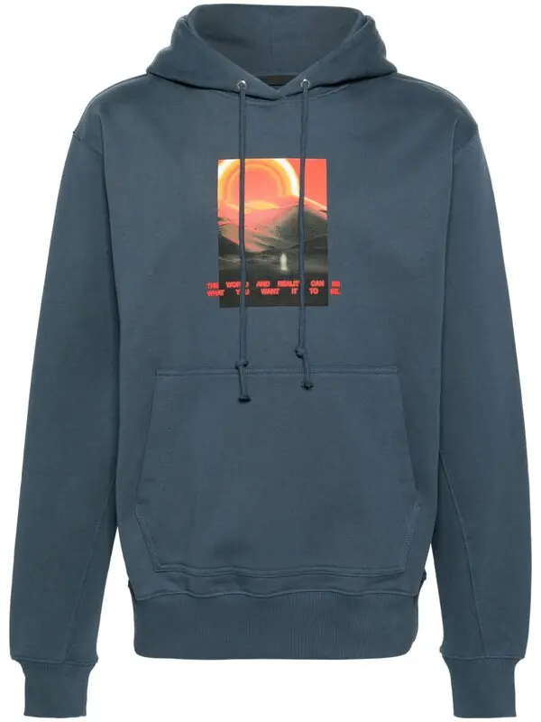 Helmut Lang Graphic-print Cotton Hoodie