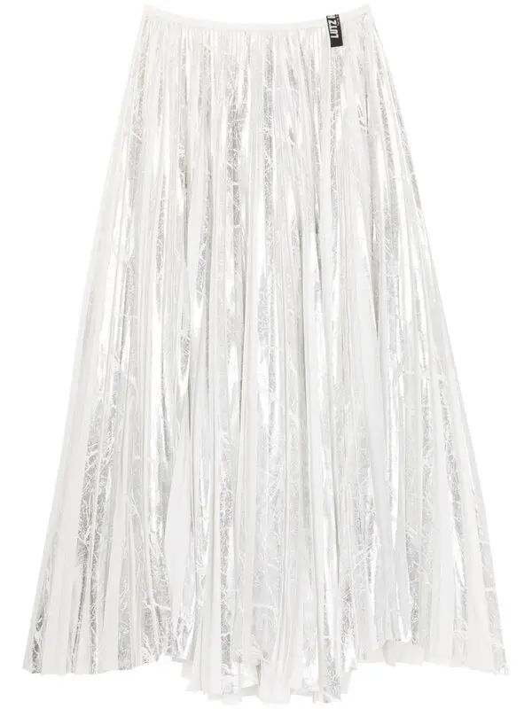 AZ FACTORY 3d Metallic-sheen Pleated Skirt