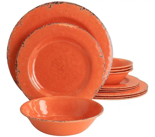 LAURIE GATES California Designs Mauna 12-piece Dinnerware Set