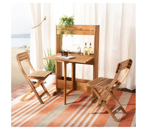 SAFAVIEH Barley Flower Shelf 3-piece Bistro Set