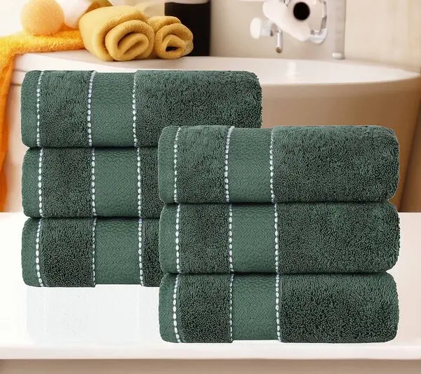 SUPERIOR 6pc Niles Egyptian Giza Ultra-plush Ha Nd Towel Set