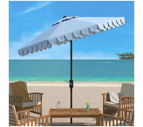 SAFAVIEH Elegant Valance 9' Umbrella