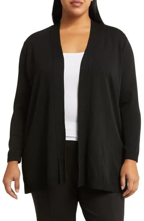 Jones New York Icon Open Front Sweater - Jones Black