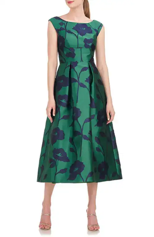 chinese dress ladies Floral Jacquard A-Line Mini Dress