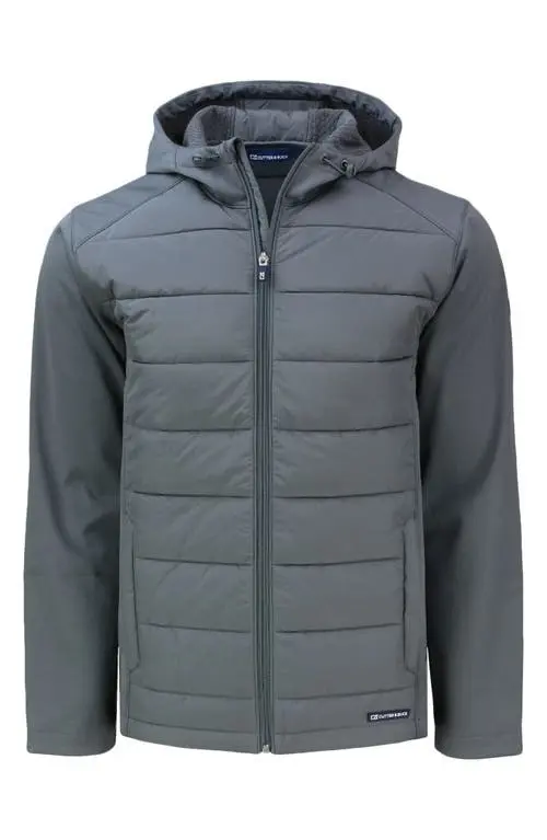 Cutter & Buck Evoke Hybrid Softshell Hooded Jacket - Elemental Grey