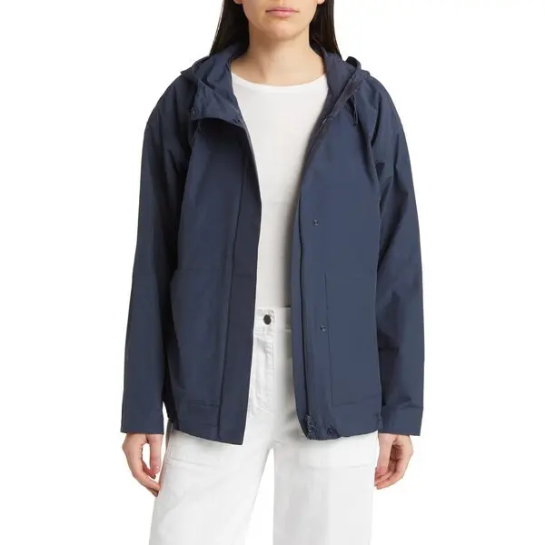 Eileen Fisher Hooded Cotton-blend Jacket - Ocean