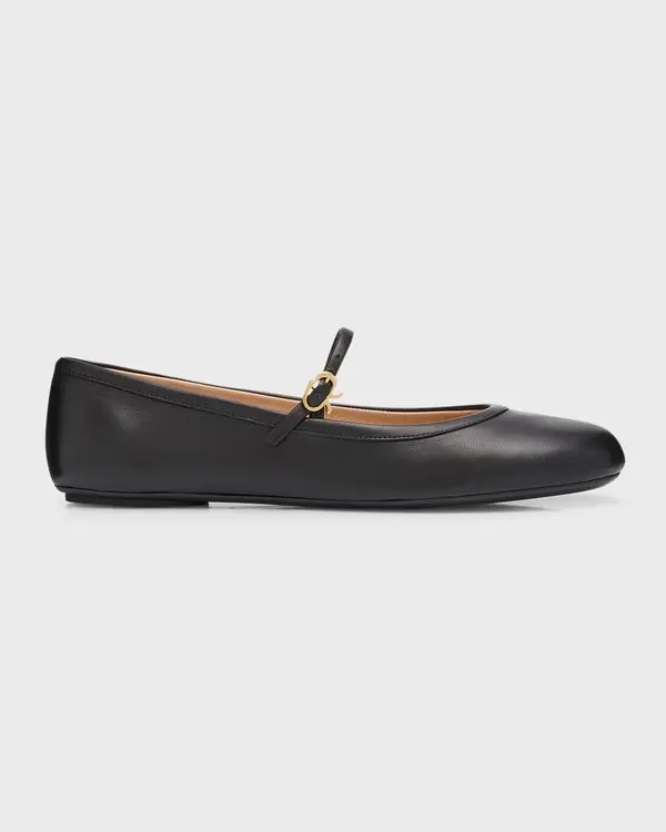 GIANVITO ROSSI Carla Ballerina Flats - Black