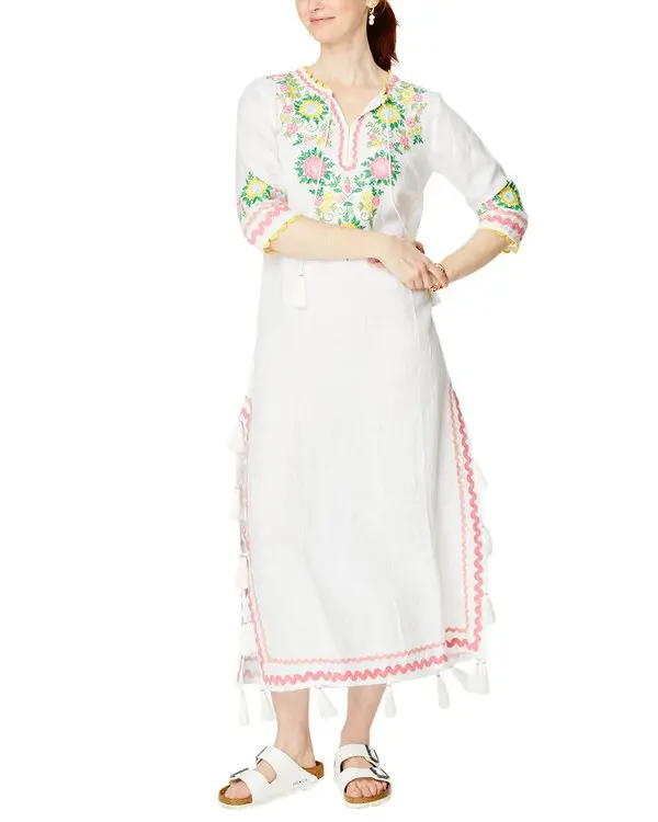 Buy Roller Rabbit Wildflower Punta Long Kurta - White At 59% Off ...
