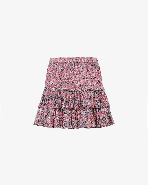 MARANT ETOILE Naomi Mini Skirt - Raspberry/black