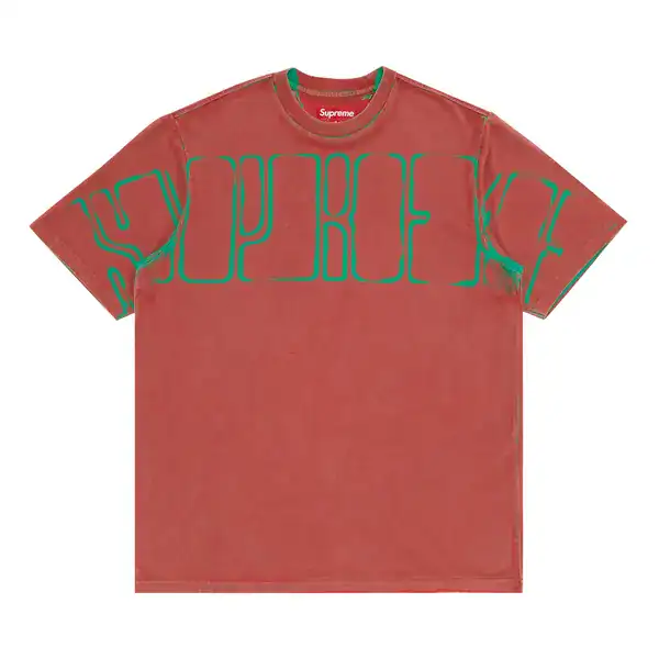 Supreme Overprint Knockout Short-sleeve Top 'bright - Red | Editorialist
